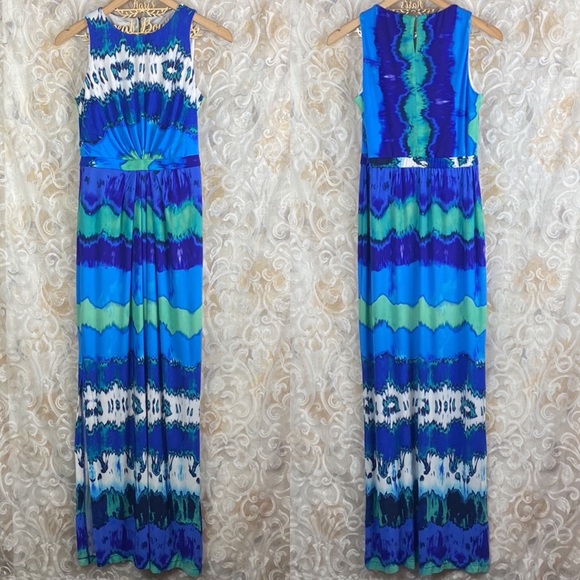 Donna Morgan | Dresses | Donna Morgan Colorful Tie Dye Maxi Dress Boho ...